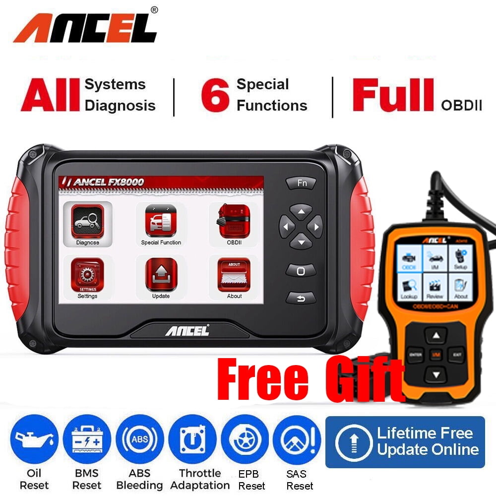 (Free Gift Ancel AD410)ANCEL FX8000 Car OBD2 Scanner Code Reader All System Auto Diagnostic Scan ...