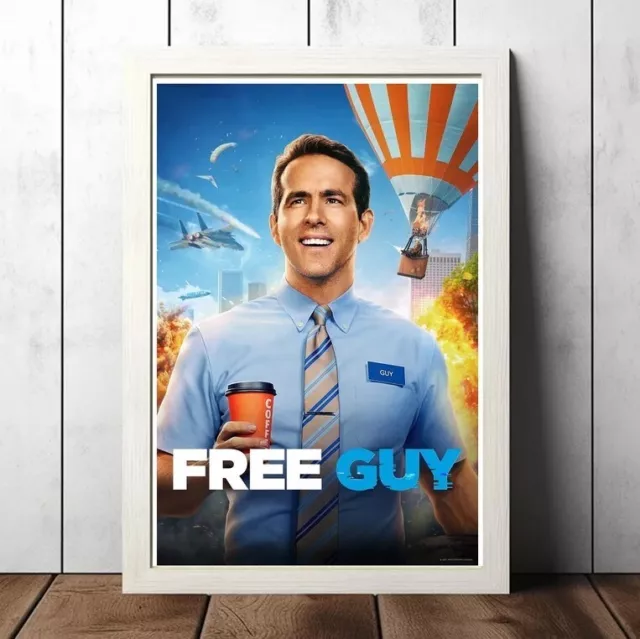 Free Guy (2021) Movie Film Poster Poster Printing, Classic Movie Wall ...