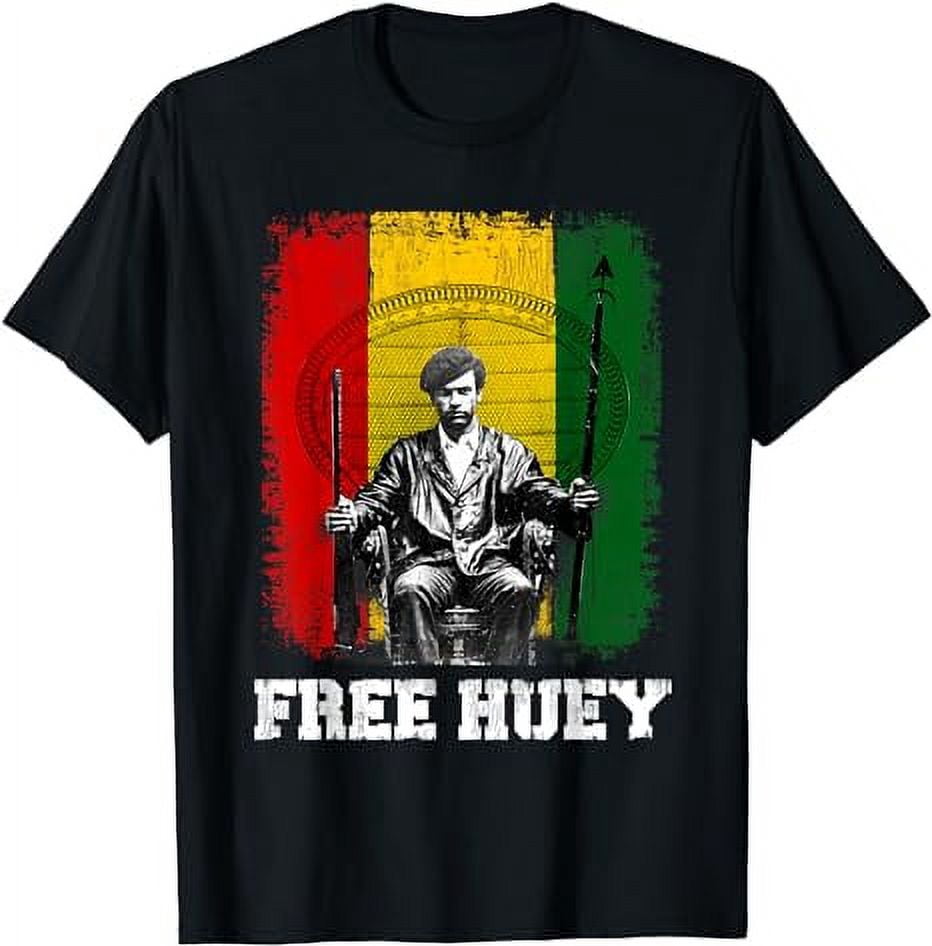 Free Huey - Black History & African Roots Afro Empowerment T-Shirt ...