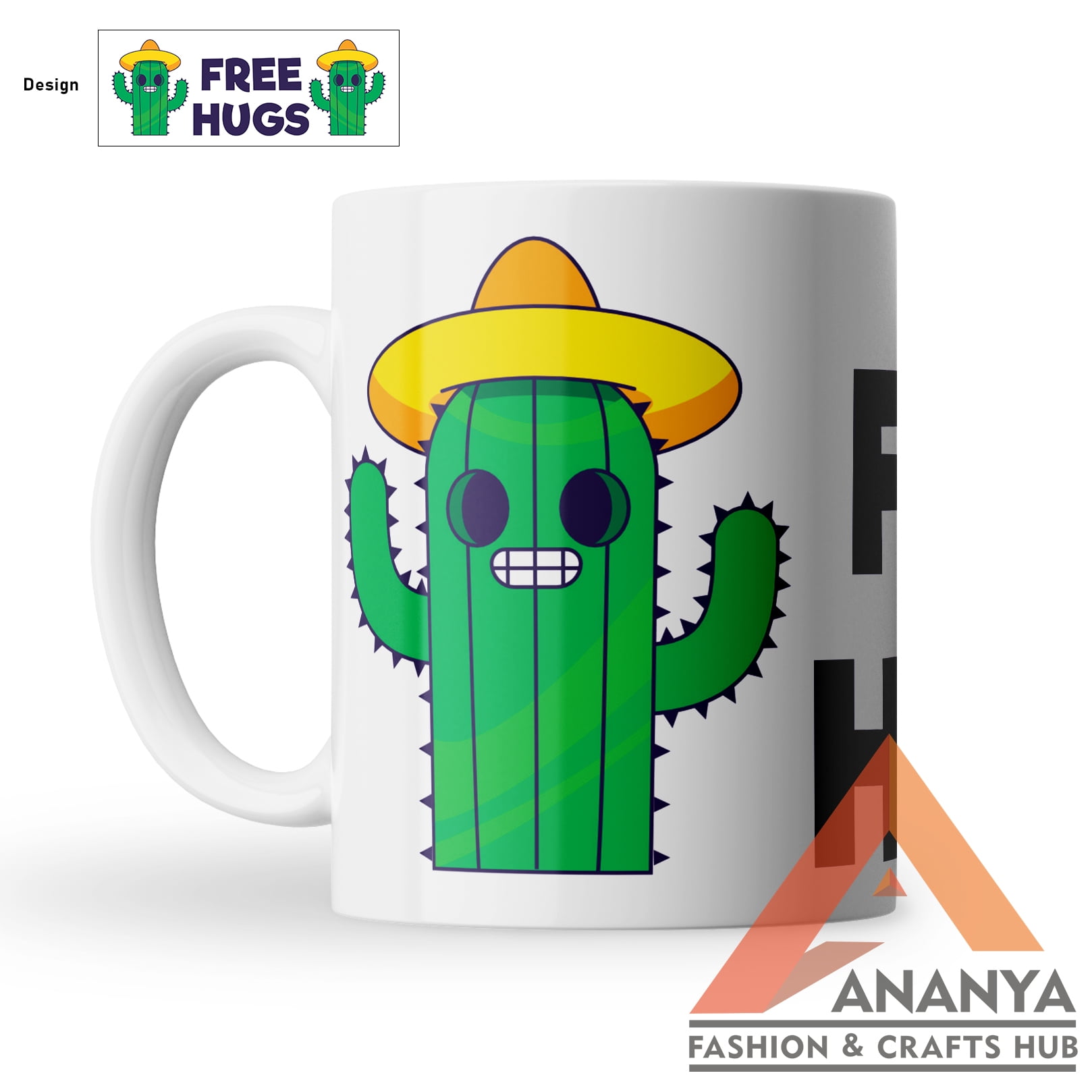 Free Hug Ceramic Mugs Tea Cup Coffee 13.44 oz White Mug - Walmart.com