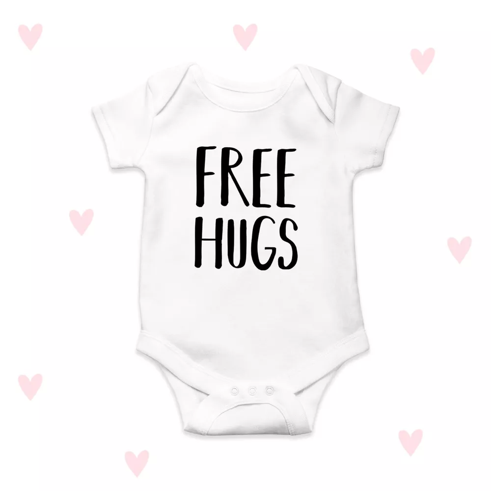 Free Hugs Baby Grow Cute Newborn Gifts Baby Shower Newborn Unisex Cute ...