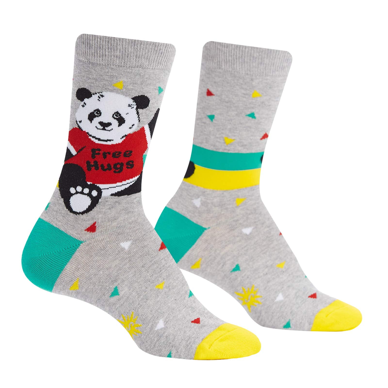 Free Hugs Bear Hug One Size Fits Most Grey Ladies Crew Socks - Walmart.com