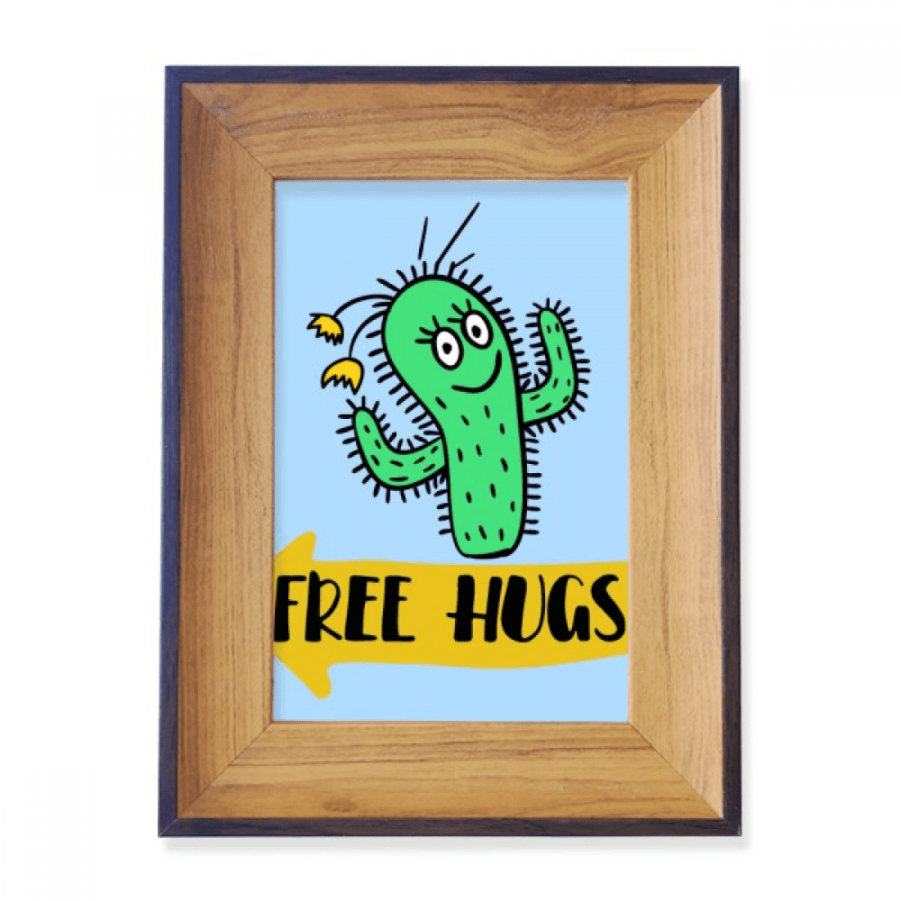 Free Hugs Cactus Photo Frame Exhibition Display Art Desktop Painting ...