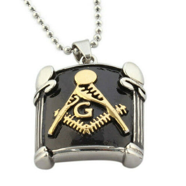 Free Mason Pendant - Freemasonry Pillars Stainless Steel Masonic ...