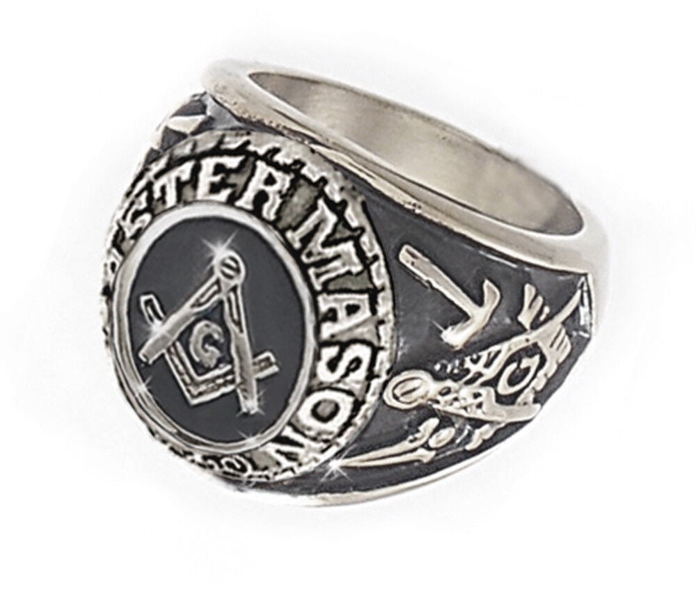 Free Mason Ring - Freemasonry College Style Stainless Steel Mens ...