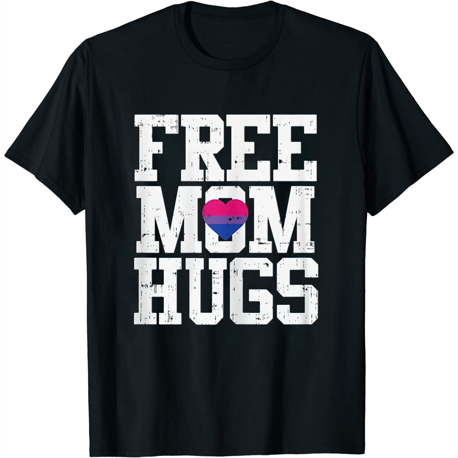 Free Mom Hugs Heart Bisexual Pride Bi Flag Lgbtq Women T T Shirt