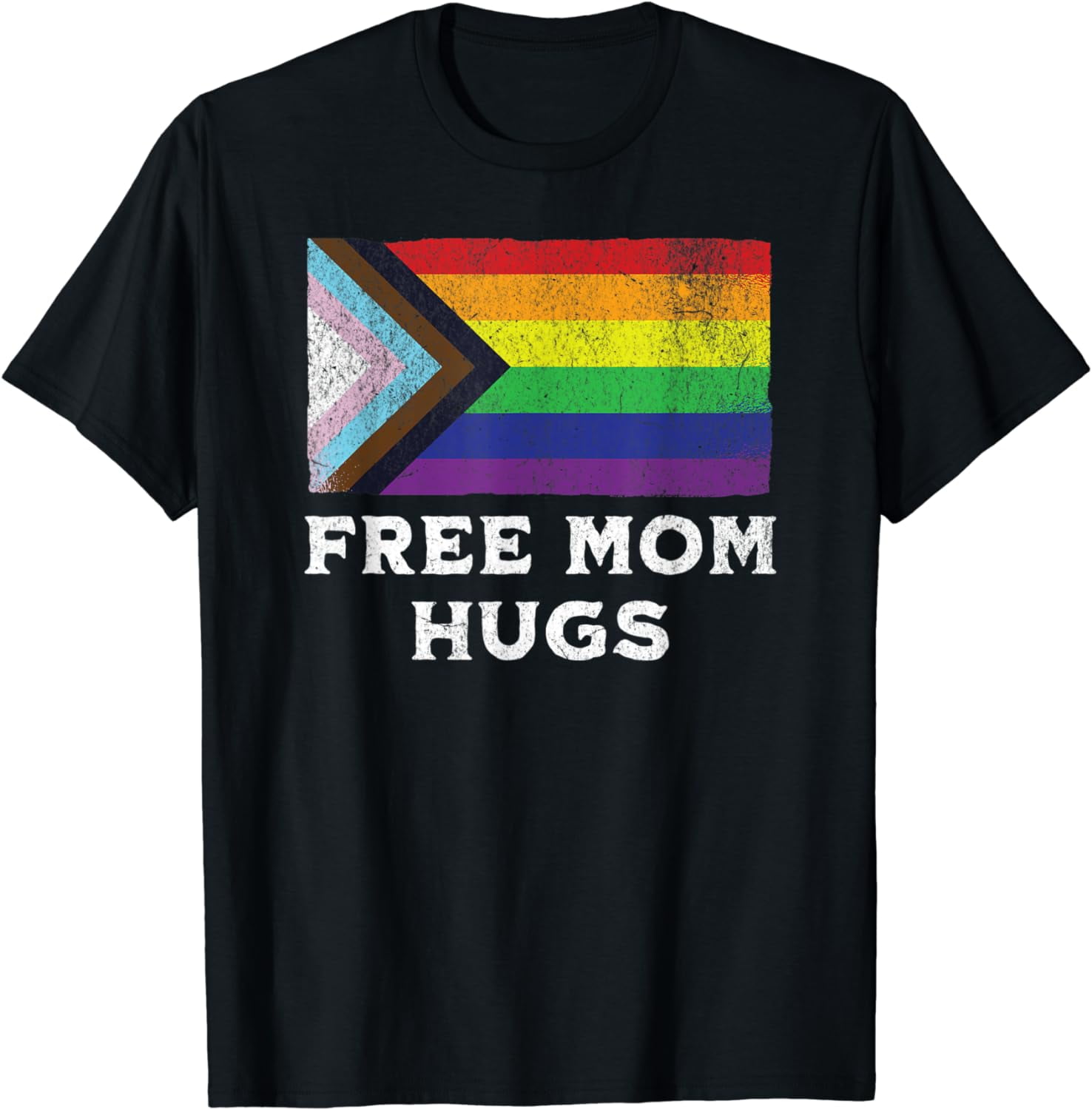 Free Mom Hugs LGBT Rainbow Pride Fathers Day Pride Month T-Shirt ...