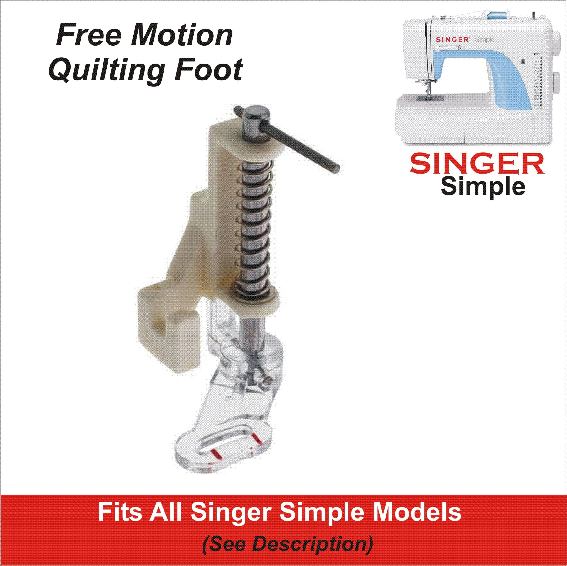Free Motion & Darning Foot Fits Singer Simple Models Including 2932 ...