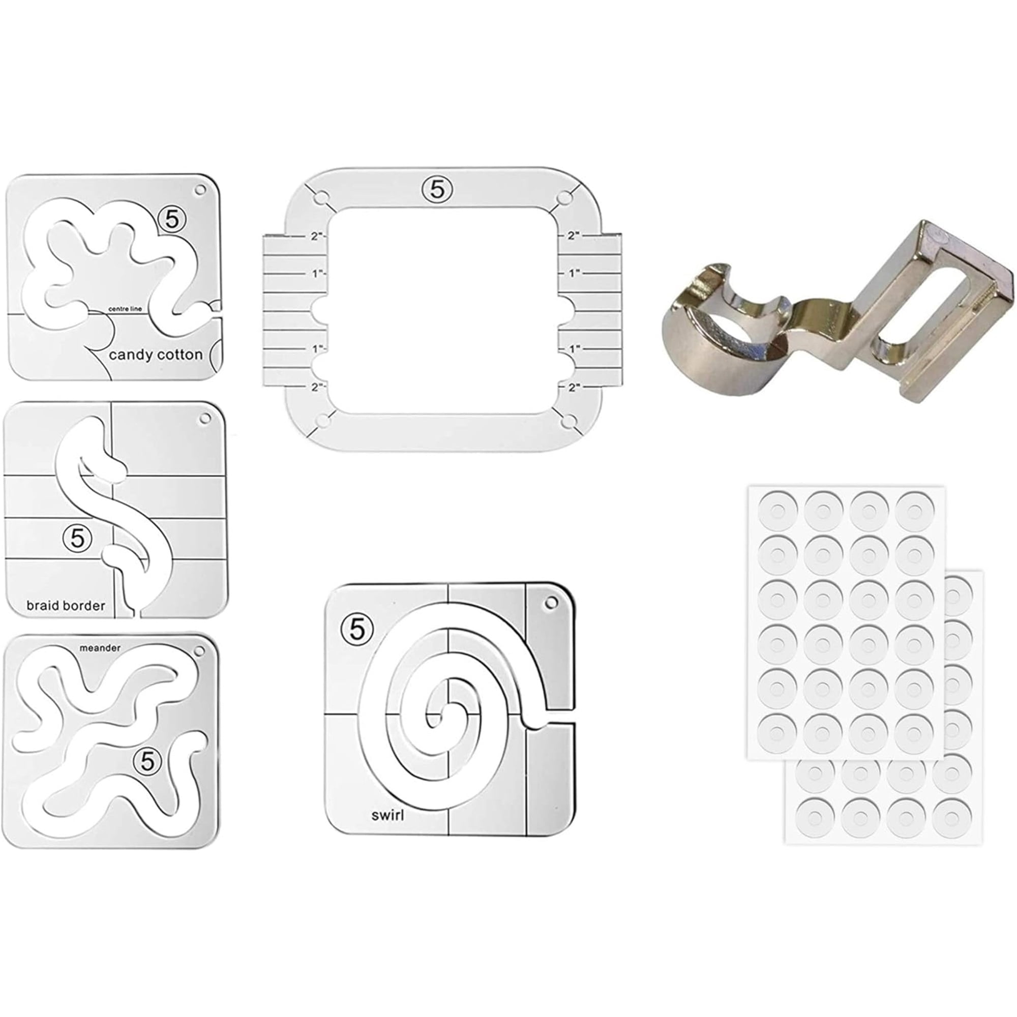 Free Motion Quilting Template Rulers Quilting Ruler with Quilting Frame ...