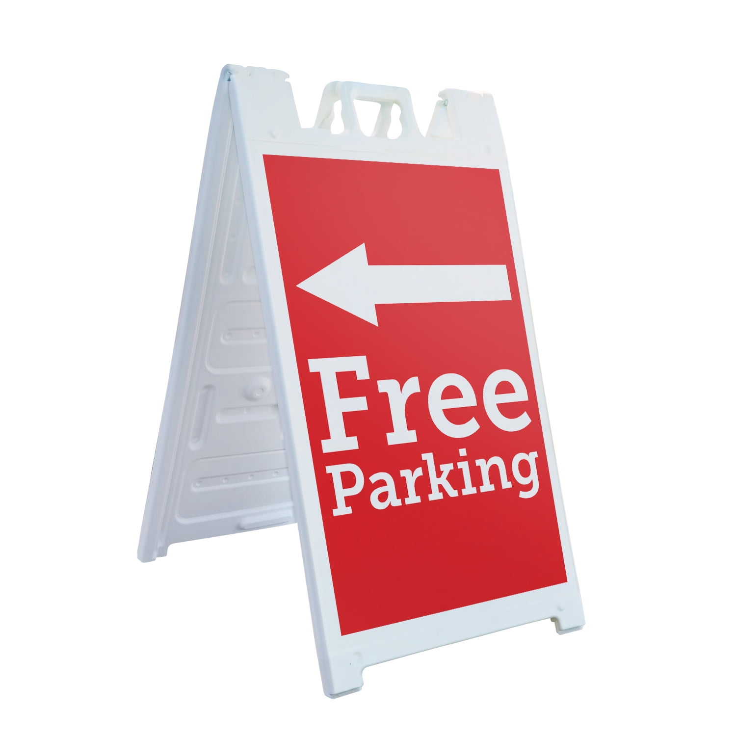 Free Parking Left 24" x 36" Double Sided A-Frame Sidewalk Sign Includes ...