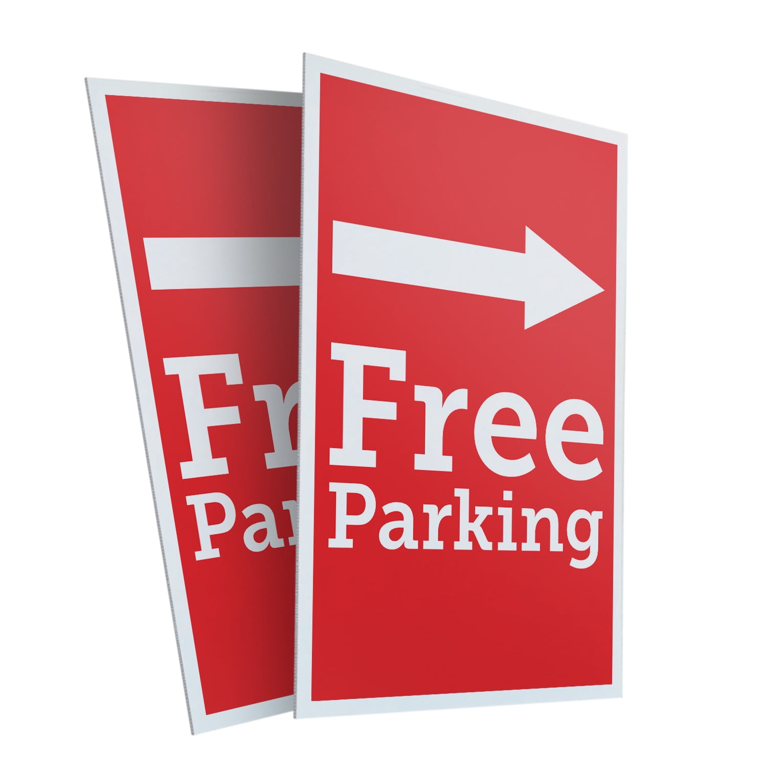 Free Parking Right (2-Pack) 24 Inch x 36 Inch Plastic Signs | Sign ...