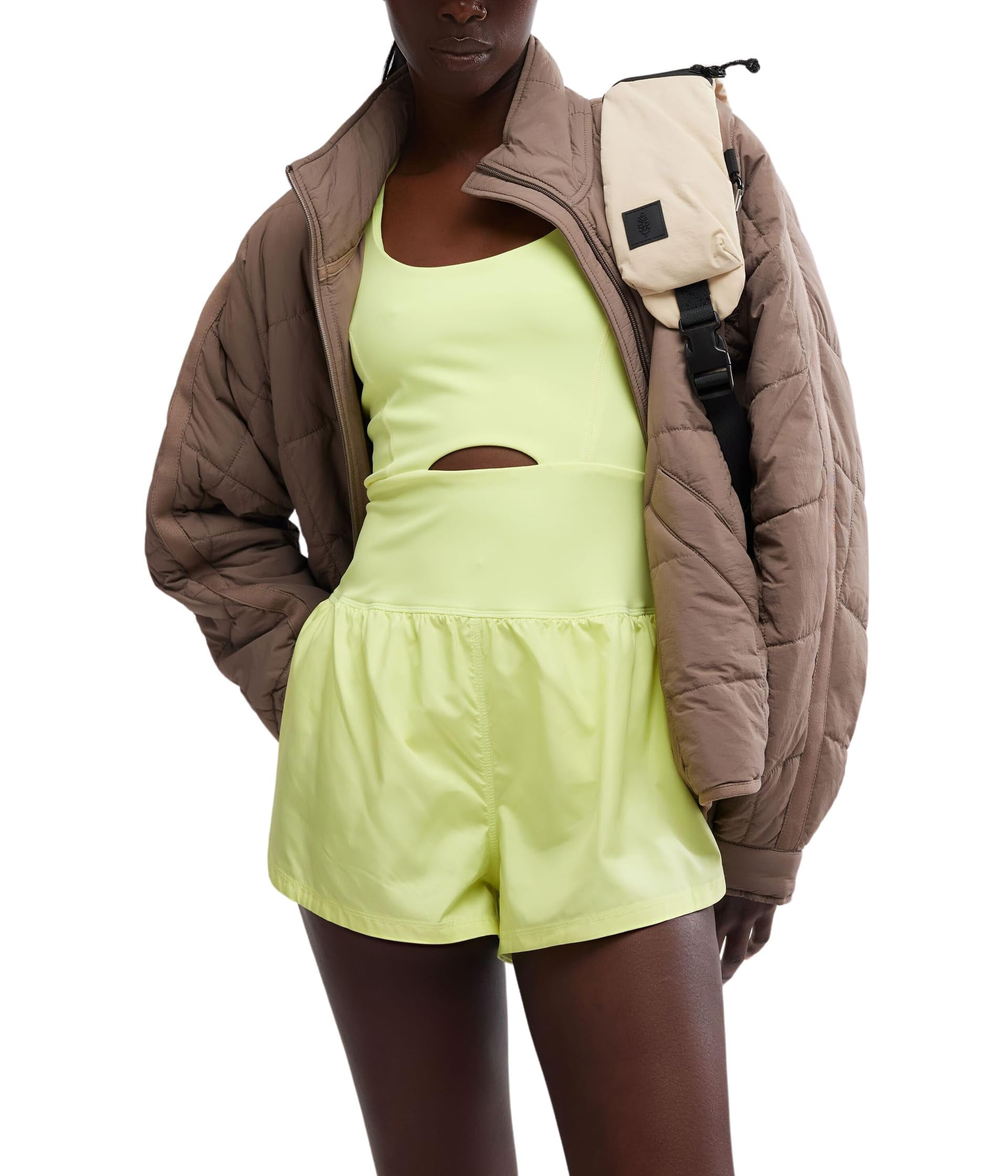 Free People Women's Standard Righteous Runsie, Sour Citrus - Walmart.com