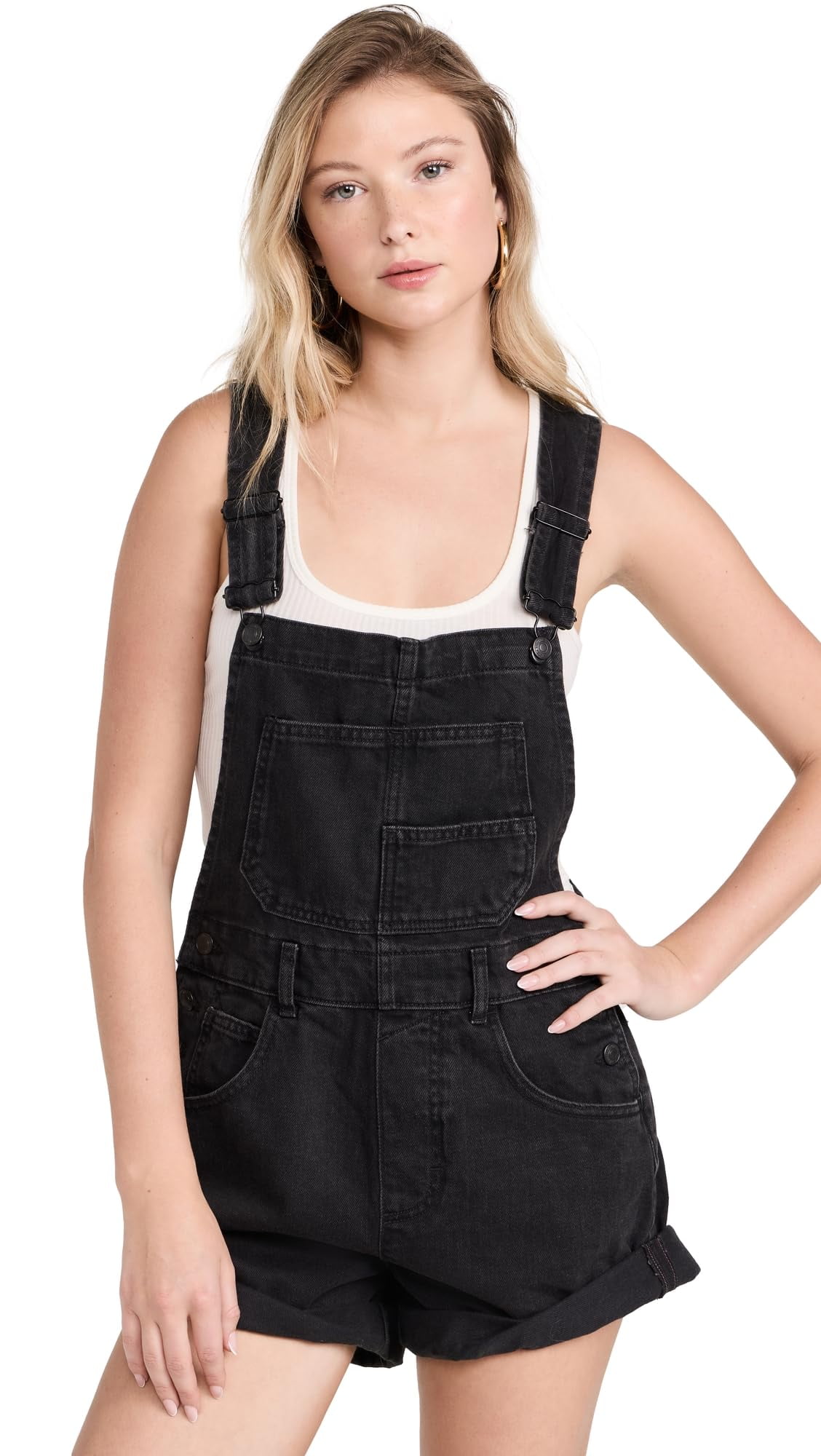Free People Women's We The Free Ziggy Shortall, Black - Walmart.com