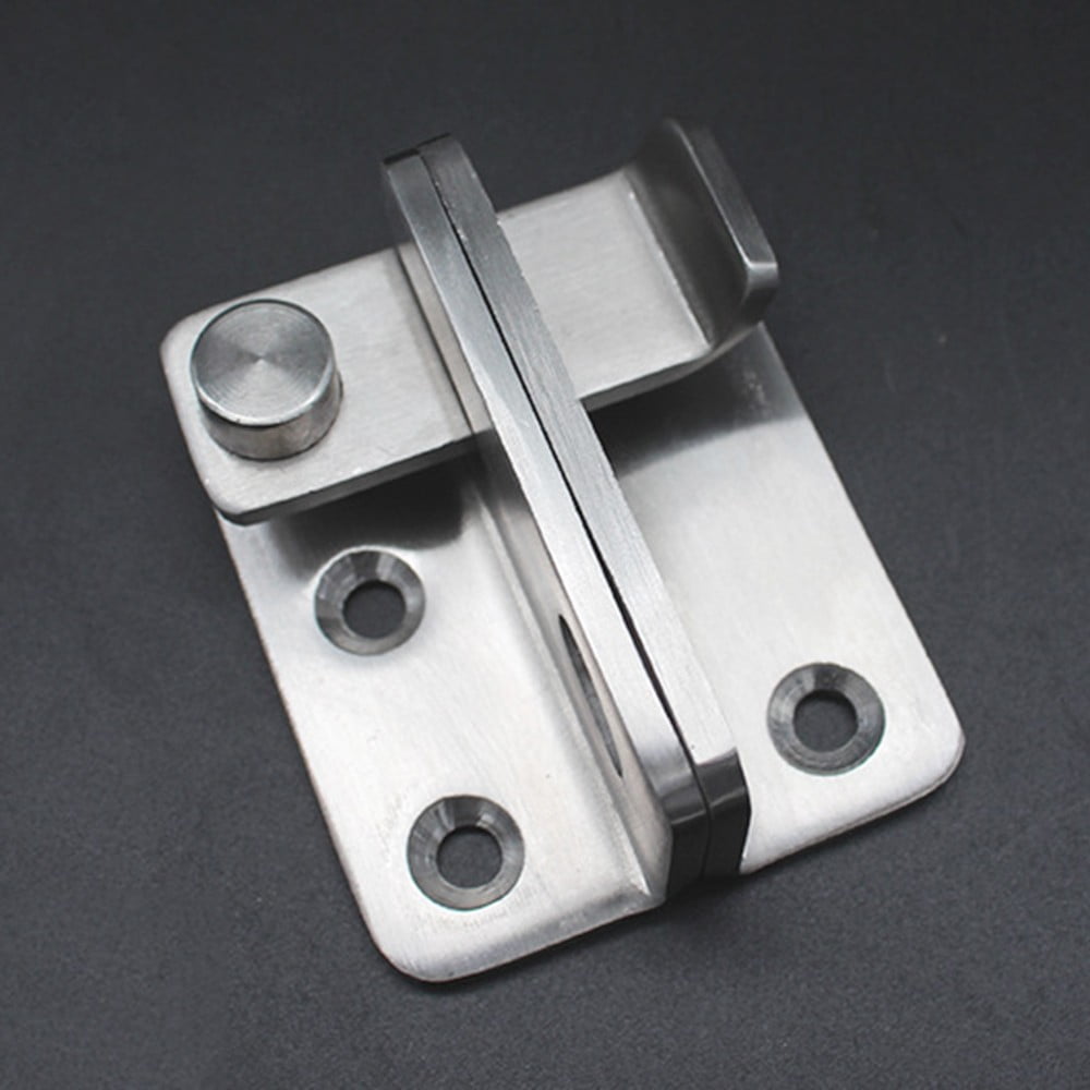 Free Punching Wardrobe Door Bolt Latch Drawer Lock Safety Stainless ...