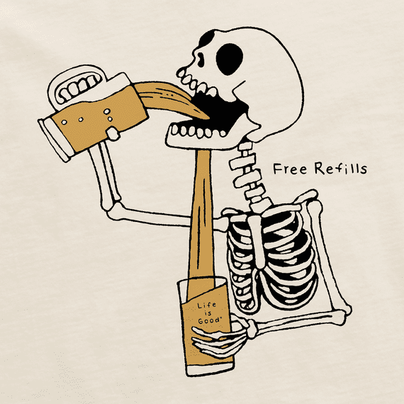 Free Refills Skeleton Crusher Tee - Walmart.com