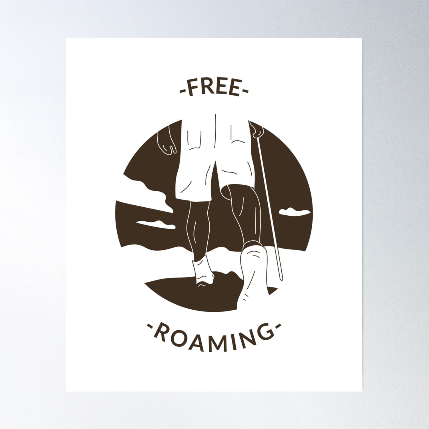 Free Roaming Poster Wall Art, Modern Wall Decor, 12x18 UNFRAMED ...