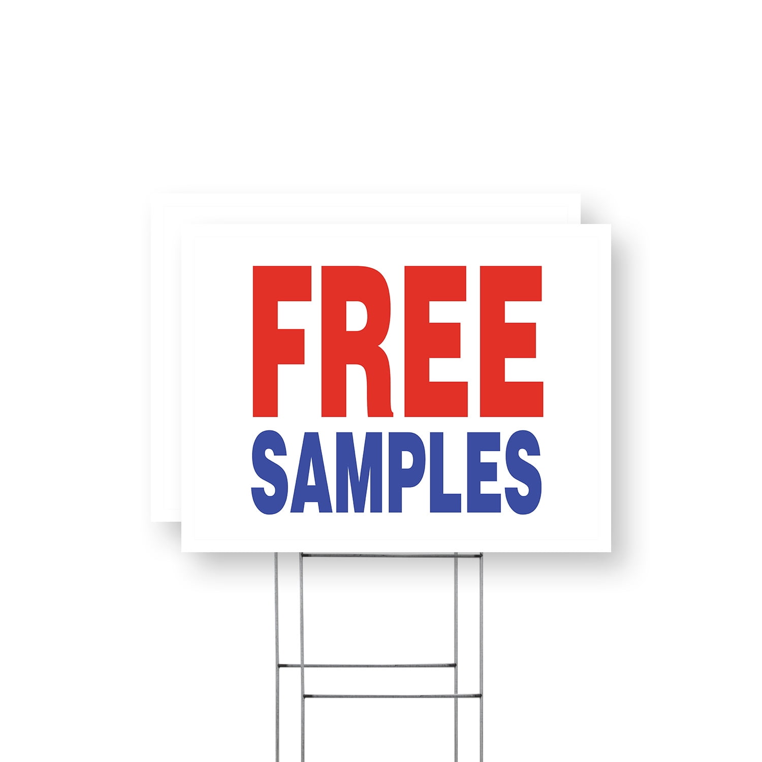 Free Samples Yard Sign 2 Pack of 12 Inch x 16 Inch Single Sided ...