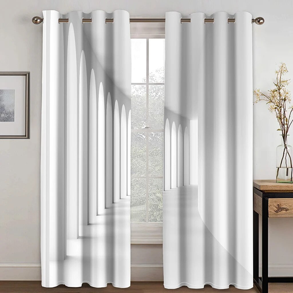Free Shiping Simple Ring Shape Modern 2Pieces Shading Window Curtain ...