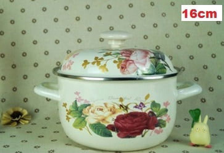 Free Shipping 10pcs Enamel Cooking Pots Set Casserole Stew Pot Soup pot ...