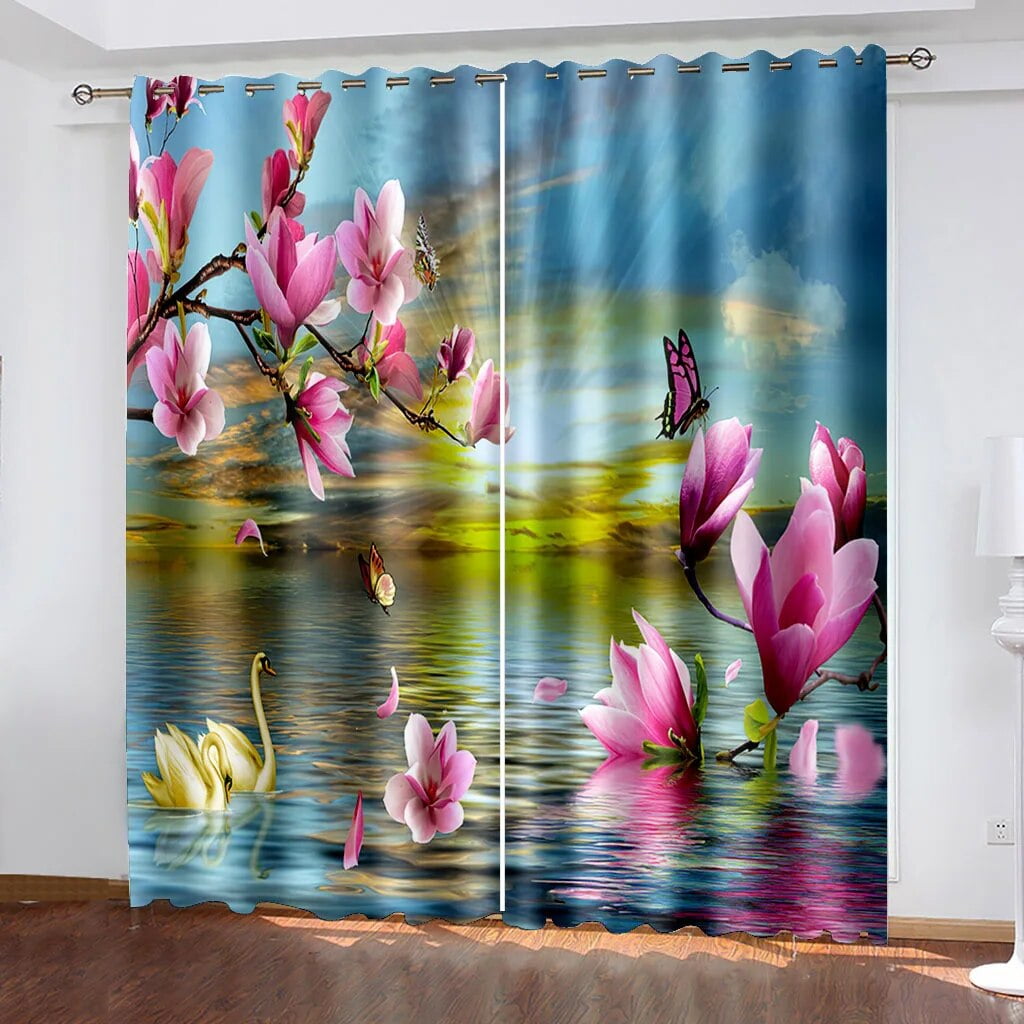 Free Shipping 3D Beach Scenery at Sunset is Natural 2 Pieces Shading ...