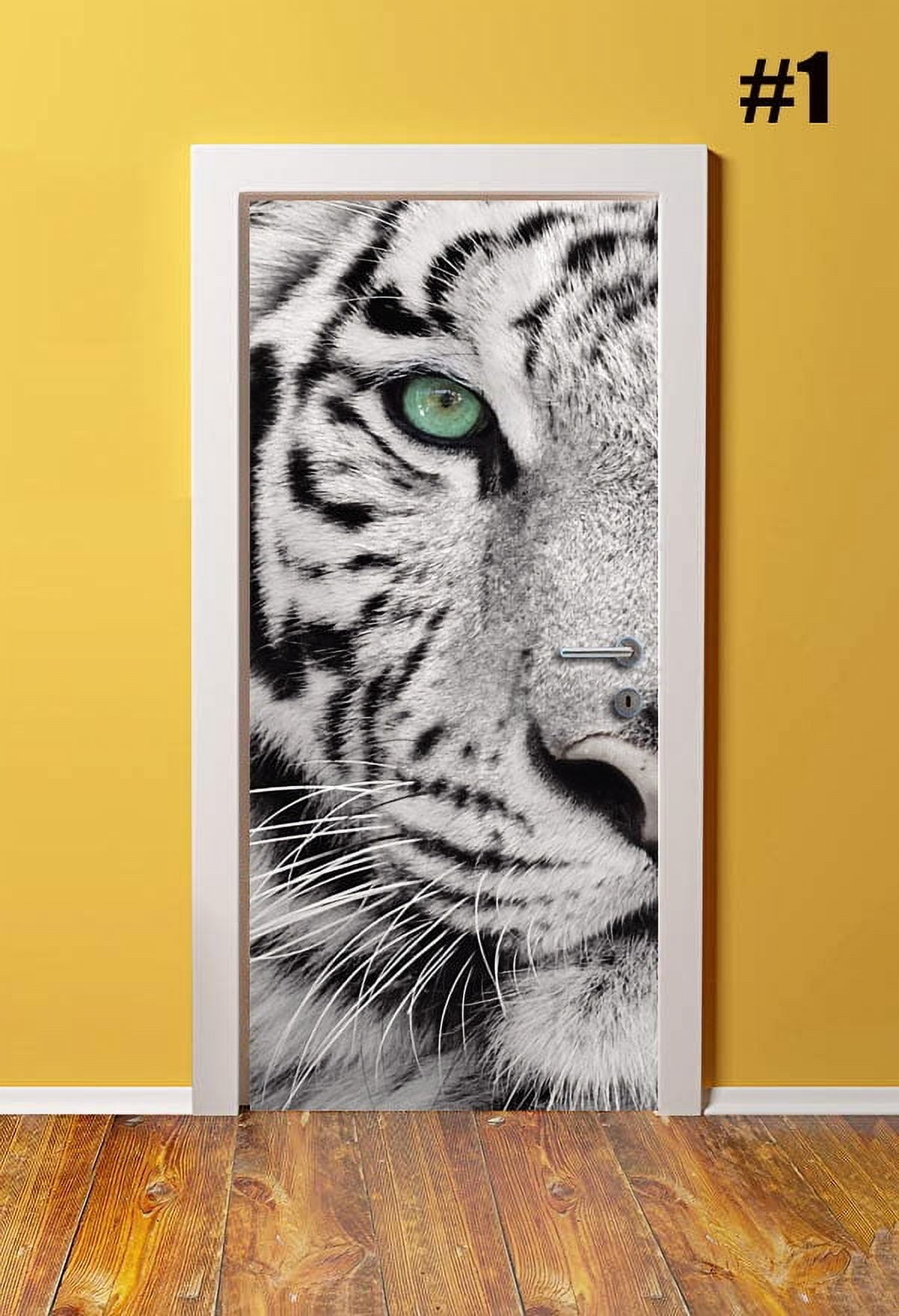 Free Shipping Creative Door Mural Animals Door Wrap For Kid's Peel and ...