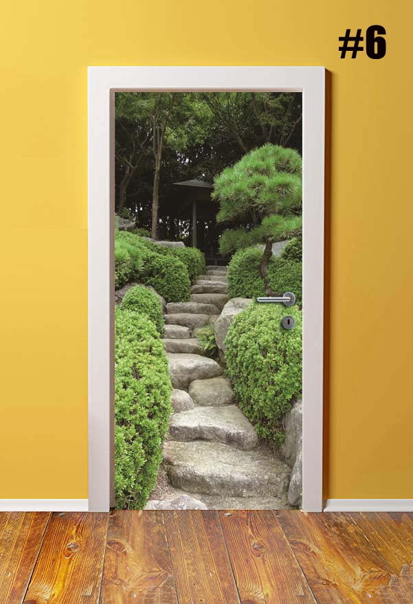 Free Shipping Creative Door Mural Greetn Path Door Wrap For Kid's Peel ...