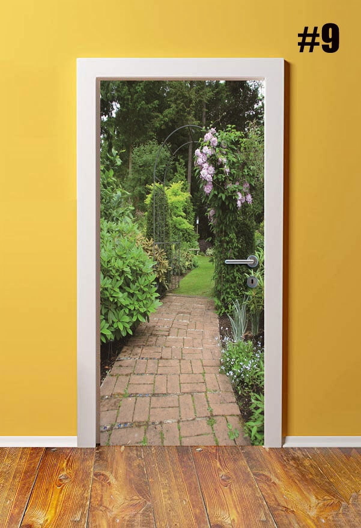 Free Shipping Creative Door Mural Greetn Path Door Wrap For Kid's Peel ...