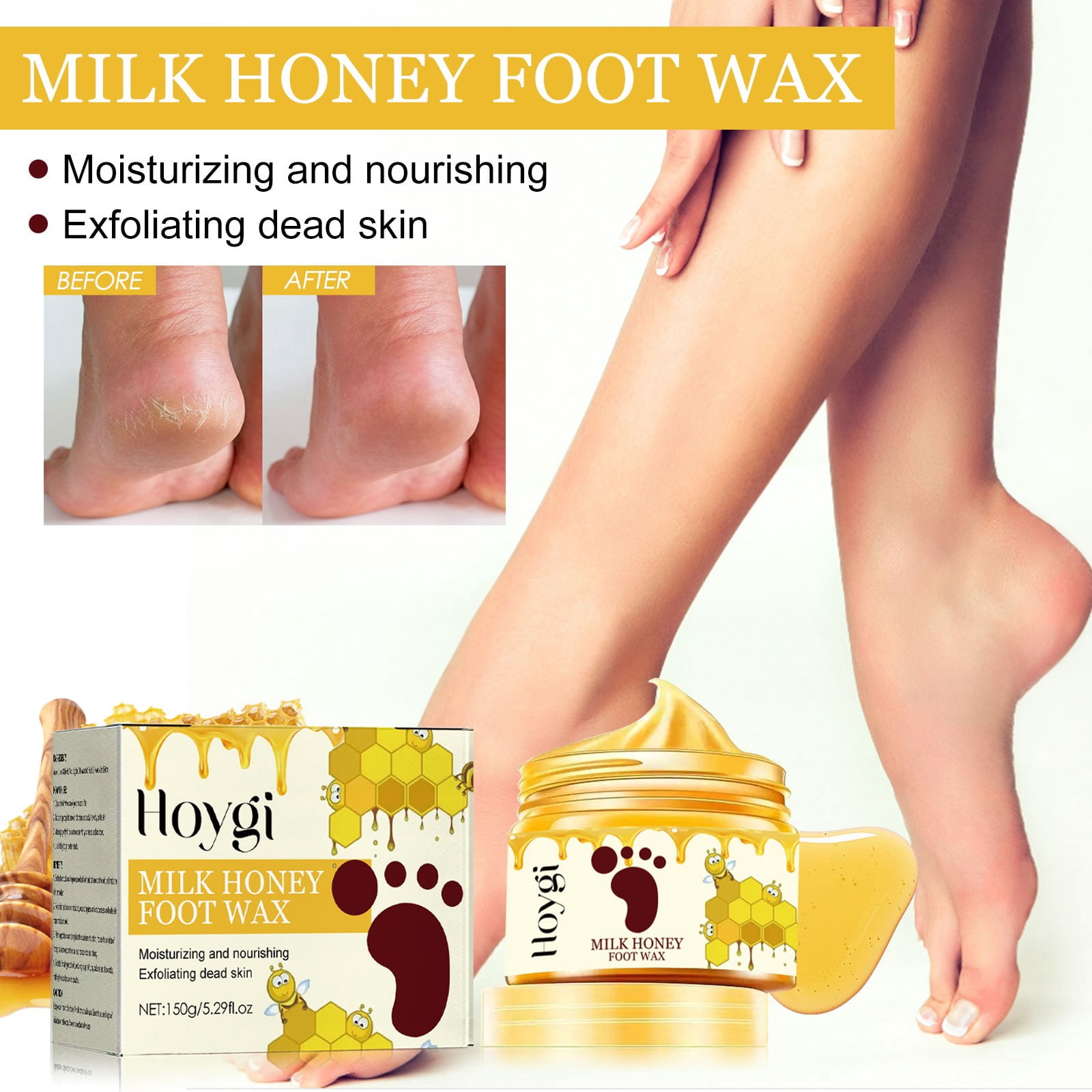Summer Savings Clearance! Milk Foot Wax Feet Mask, Moisturizing And ...