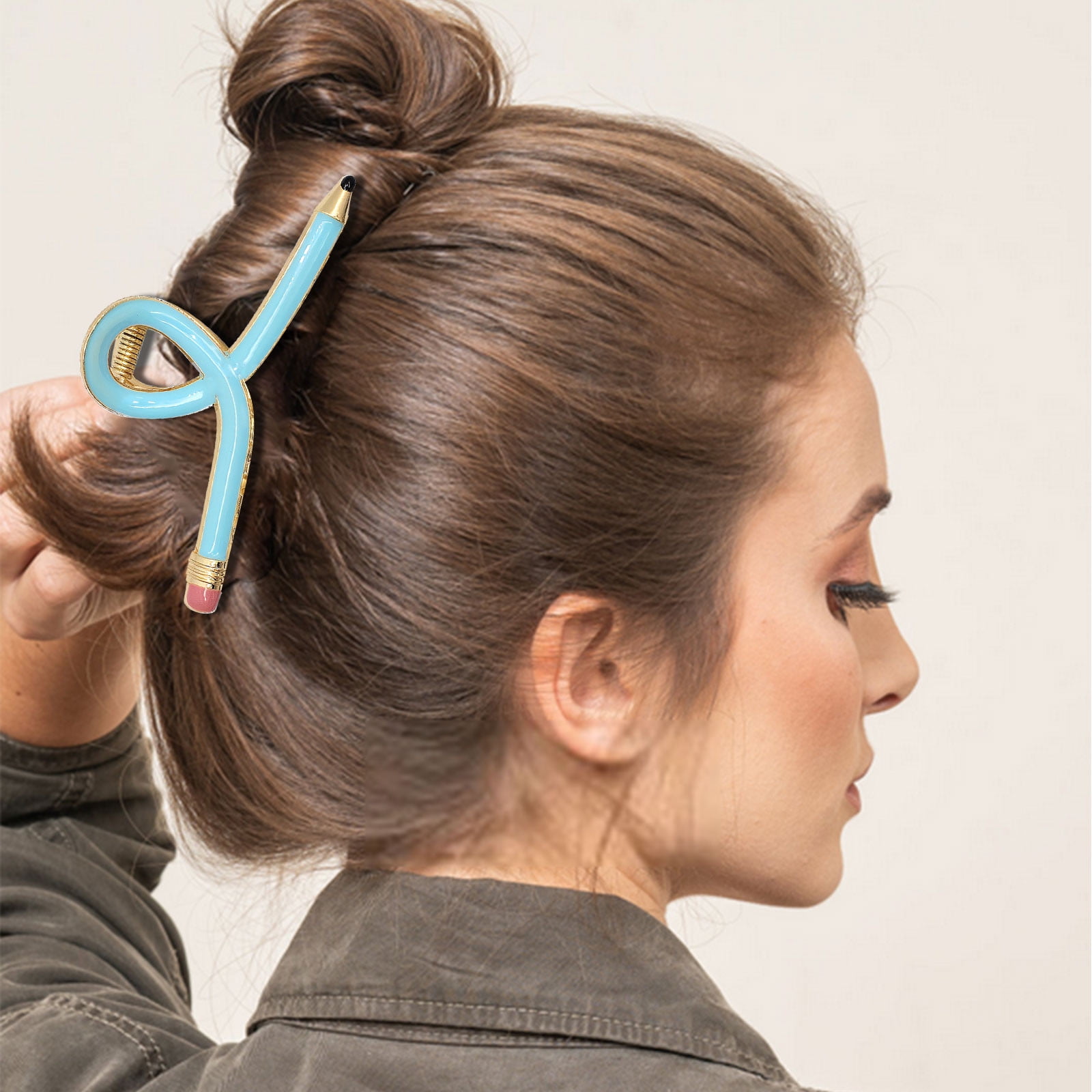 Free Shipping! Pencil Hair Claw Clips School Hair Clip For Women Cute ...