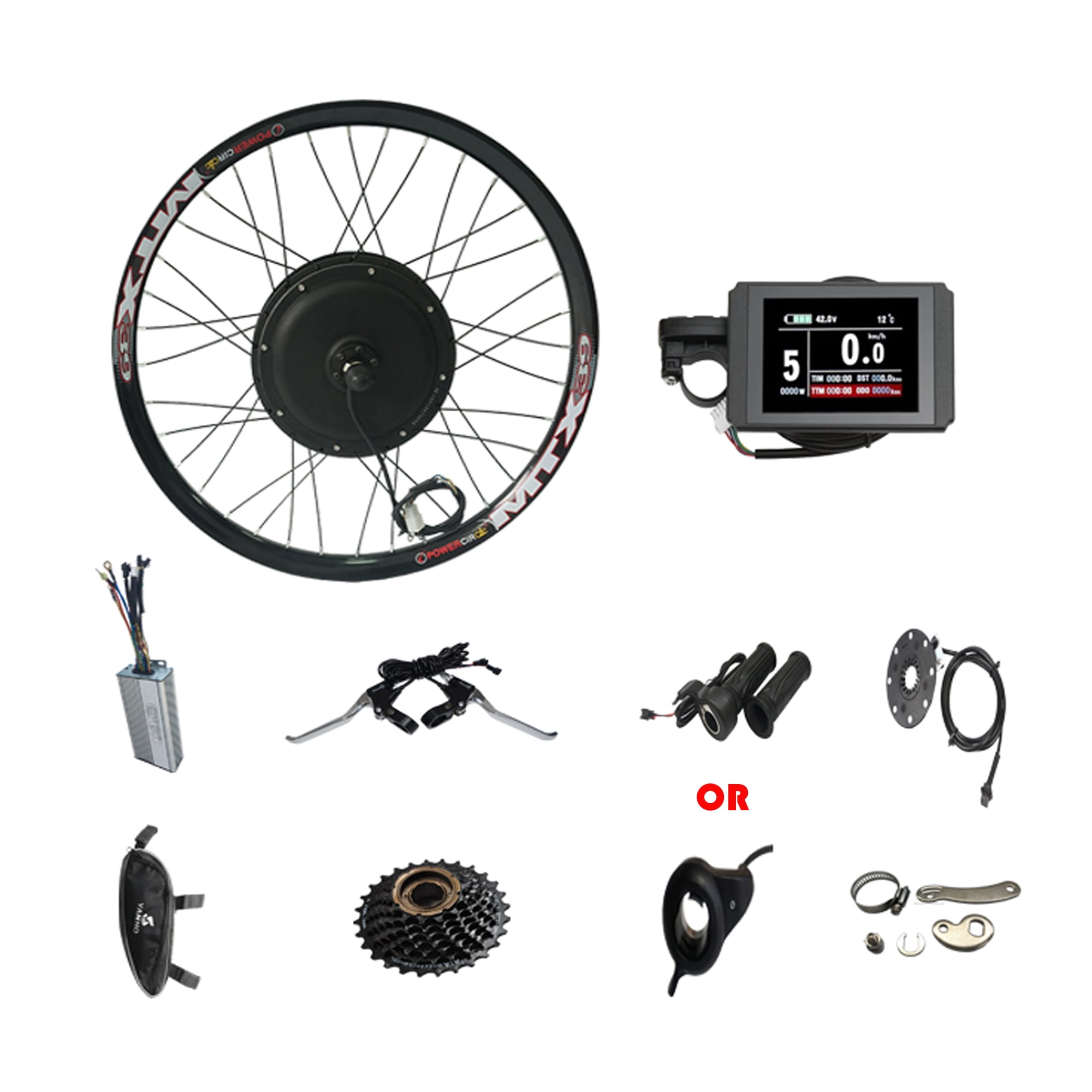 NBPower 26" 48V/52V2000W MTX Electric Bicycle Hub Motor Kit with LCD ...
