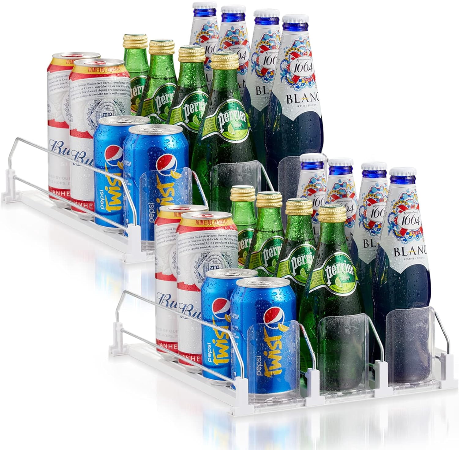 -Free Soda Can Organizer for Refrigerator - Self-Pushing Drink ...
