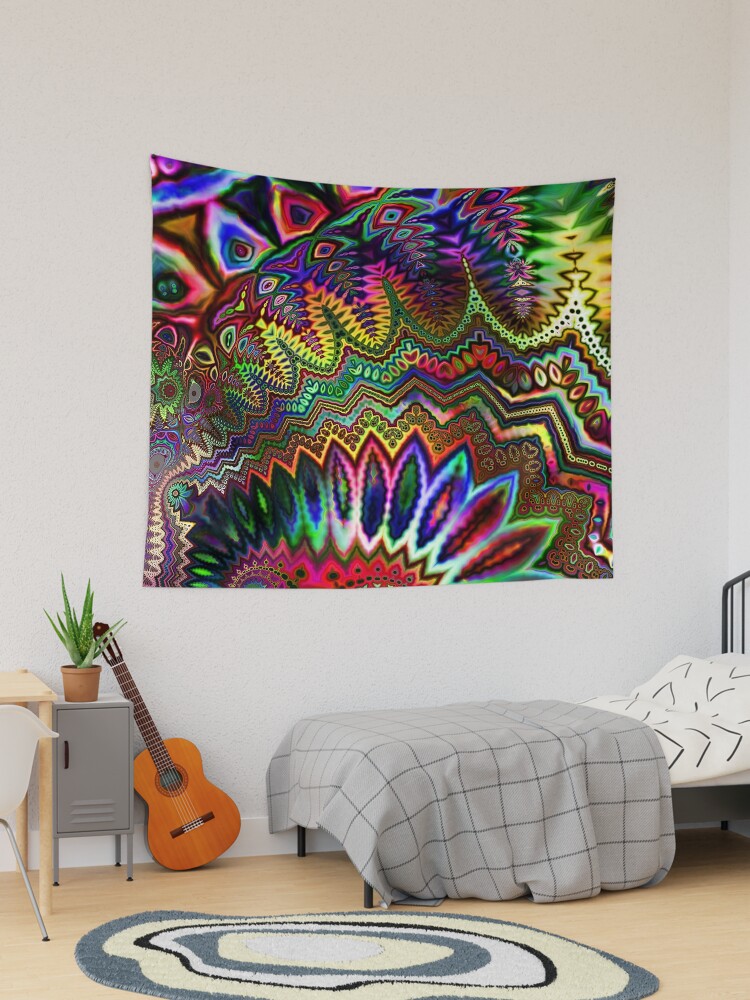 Free Spirit Acid Rainbow Tapestry - Walmart.com