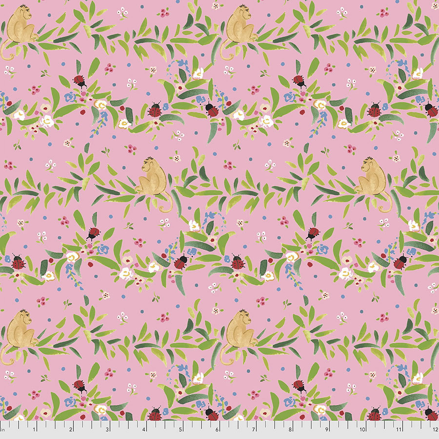 Free Spirit Dena Designs Ladybird Swag Pink Cotton Fabric By Yard ...