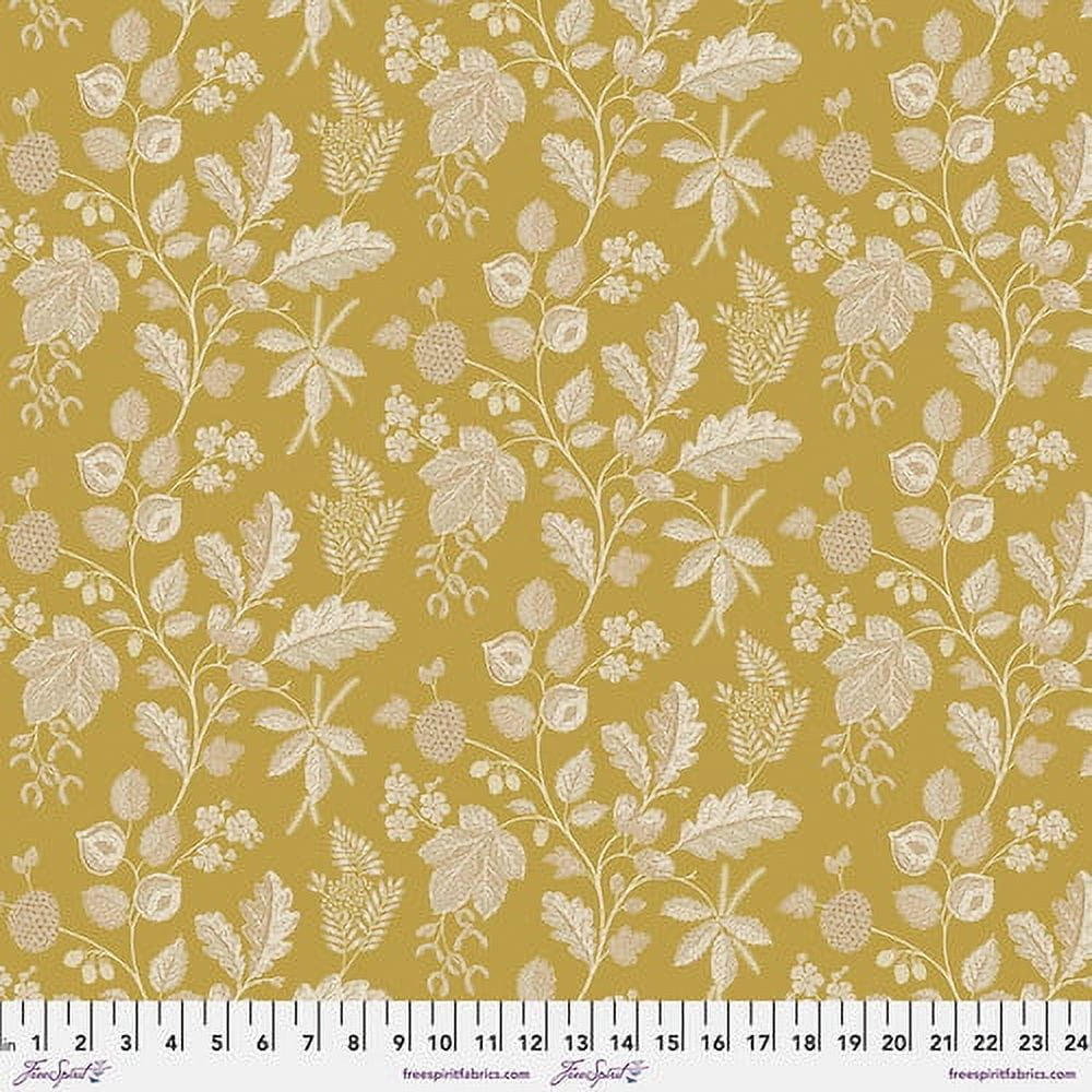 Free Spirit Sanderson Woodland Blooms Warwick Saffron Fabric By The ...