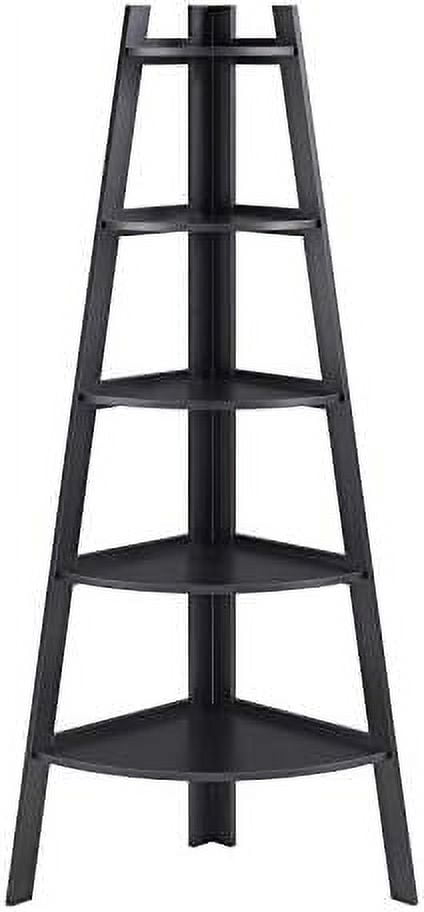 . Free Standing 5-Tier Pyramid Corner Ladder Display Shelving Unit ...