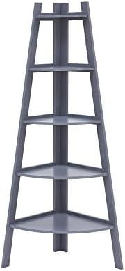 . Free Standing 5-Tier Pyramid Corner Ladder Display Shelving Unit ...