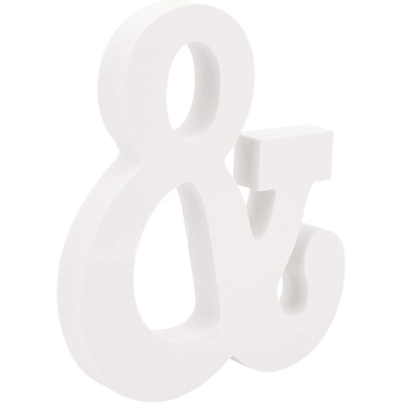 Free-Standing Alphabet 5.9" Letters White Wall Wood Letters Hanging ...