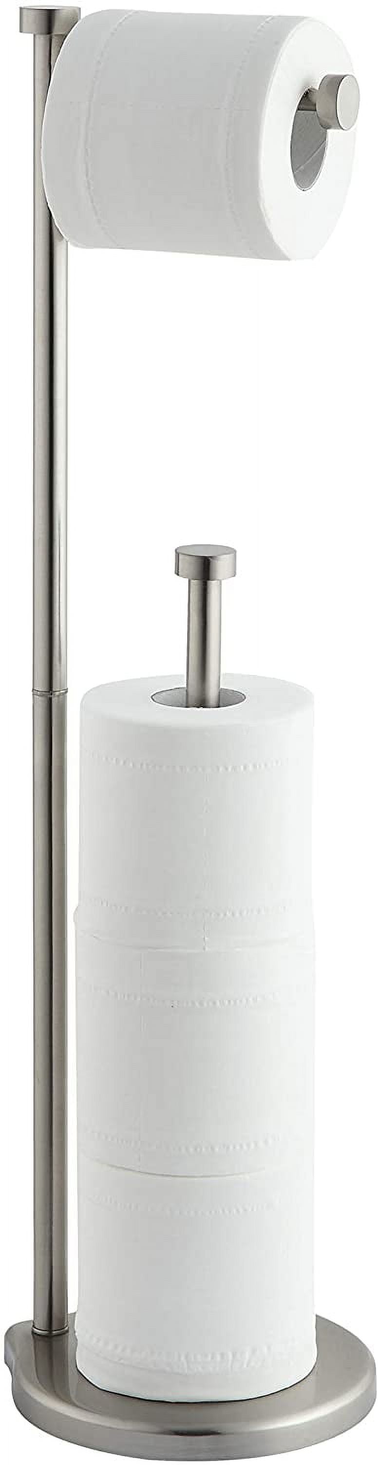 Free Standing Bathroom Toilet Paper Holder Stand with Reserve, Reserve ...