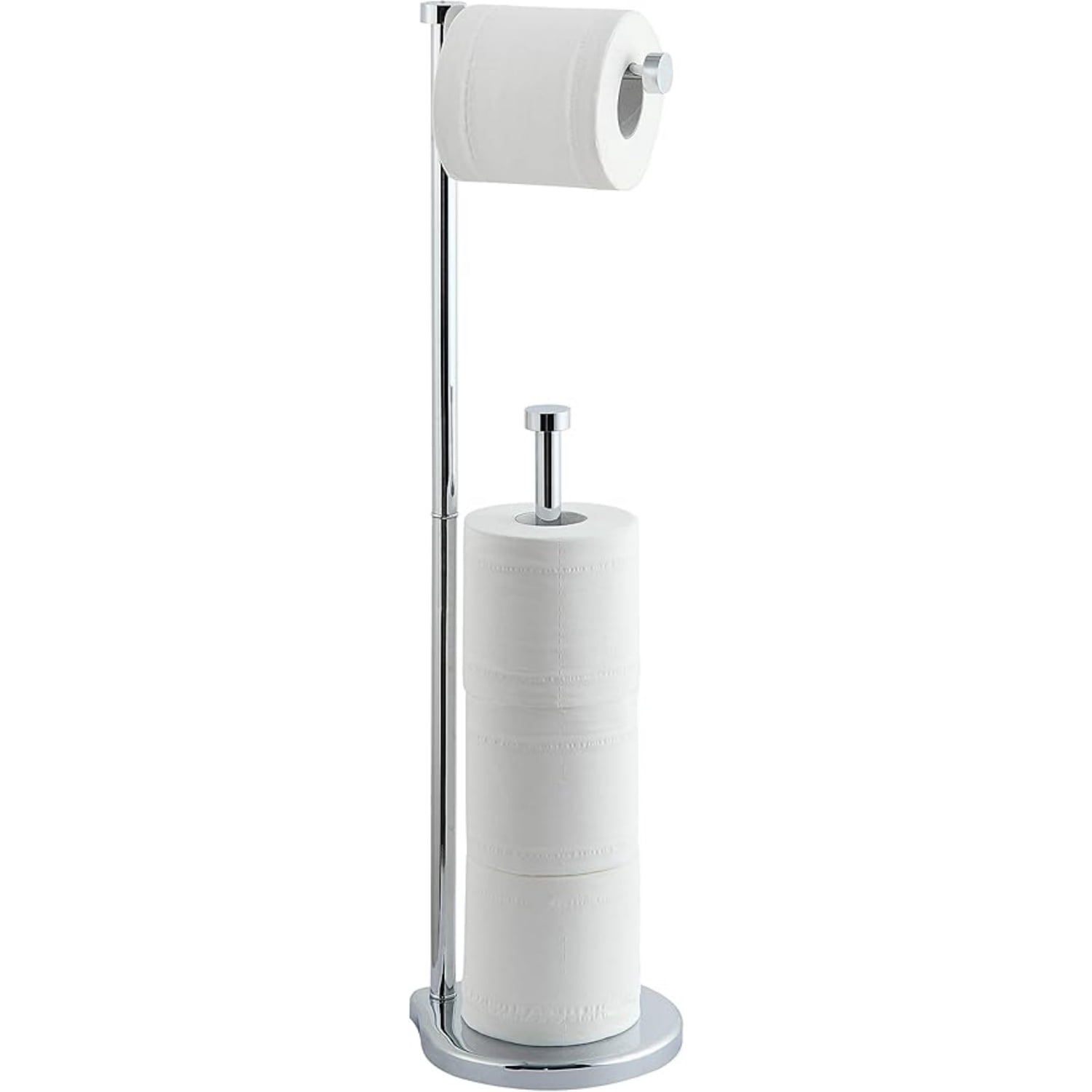 Free Standing Bathroom Toilet Paper Holder Stand with Reserve, Reserve ...