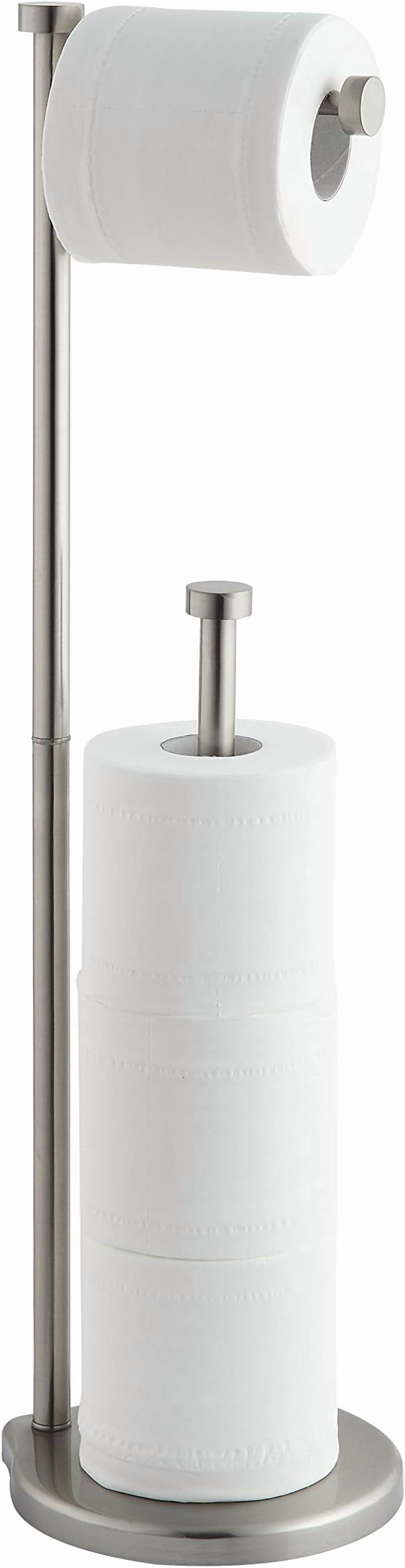 Free Standing Bathroom Toilet Paper Holder Stand with Reserve, Reserve ...