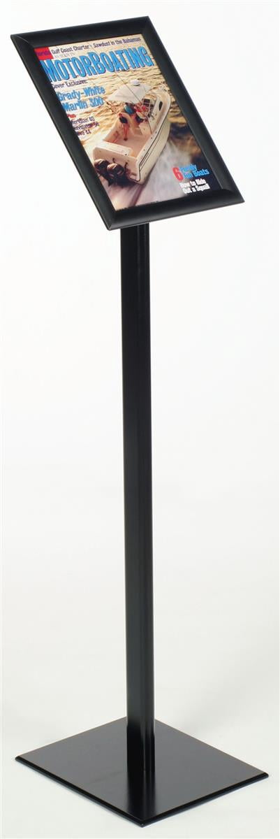 Free-Standing Black Finish Sign Frame, 11-3/4 x 47 x 9-3/4, Snap-Open ...