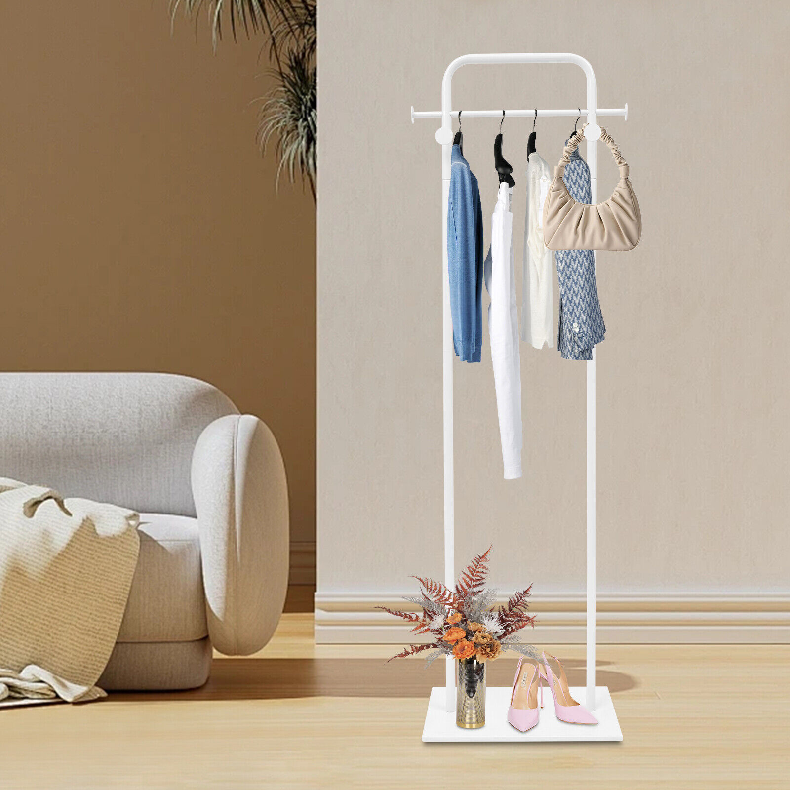 Free-Standing Coat Rack, Coat Rack, Metal Clothes Rack ‎Floor Standing ...