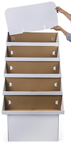 Free-Standing Display Rack, White Corrugated Cardboard Construction ...