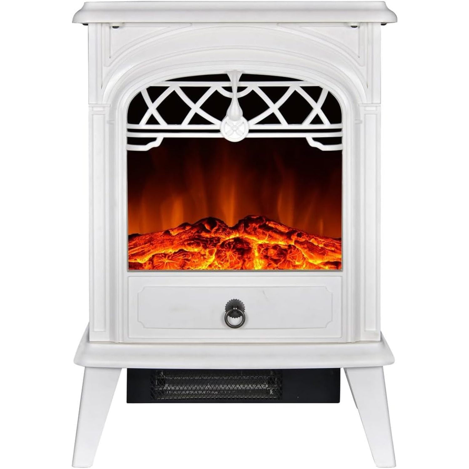Free Standing Electric Fireplace Cute Electric Heater Log Fuel Effect ...