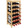 Free Standing Floor Wine Rack 6 Tier 24 Bottle Display with Table Top ...