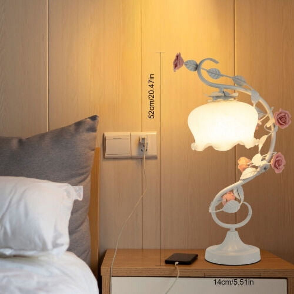 Free Standing Flower Table Lamp Lily Shaped Bedside Table Lamp Night ...