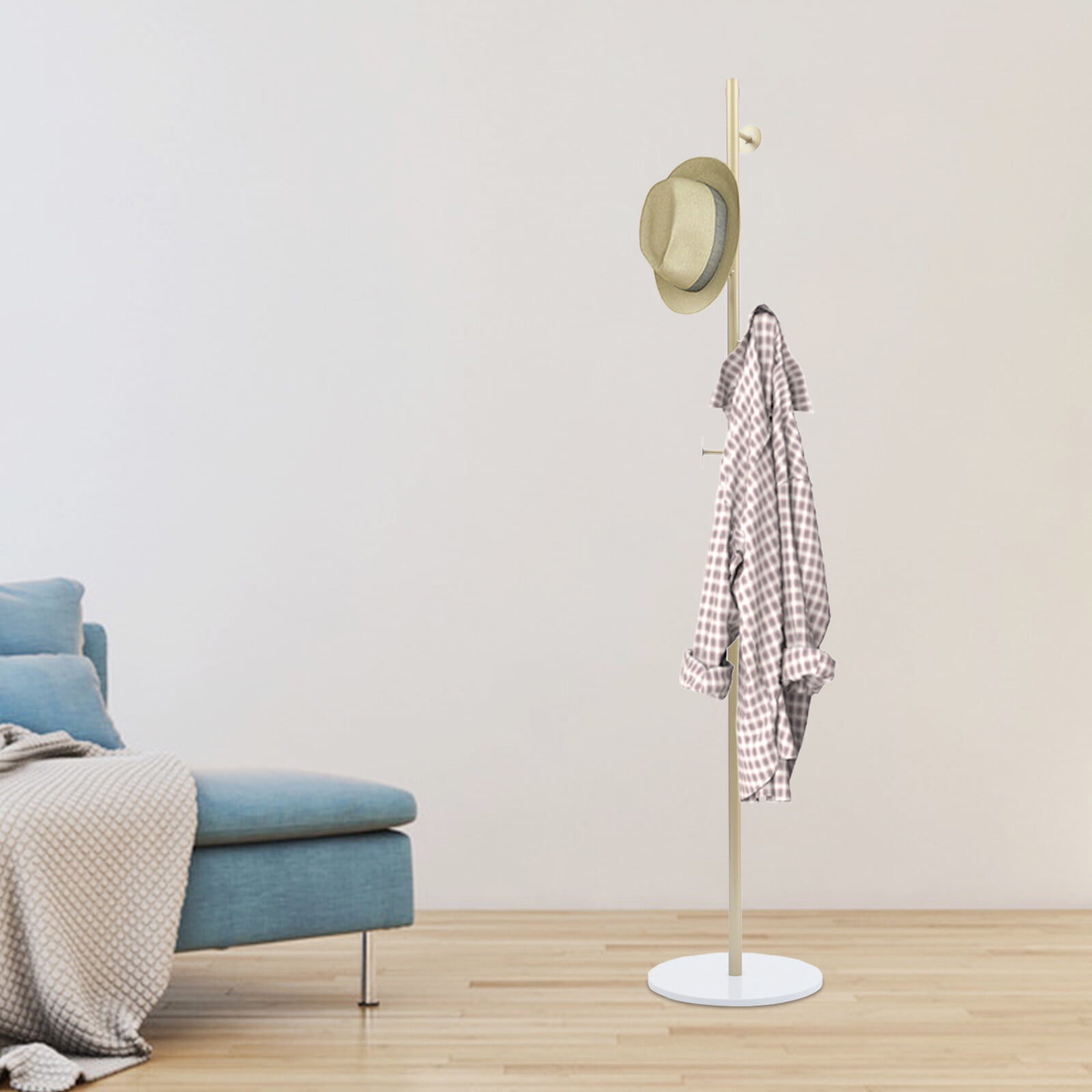 Free Standing Garment Rack with Stable Base, Hat Coat Hangers for ...