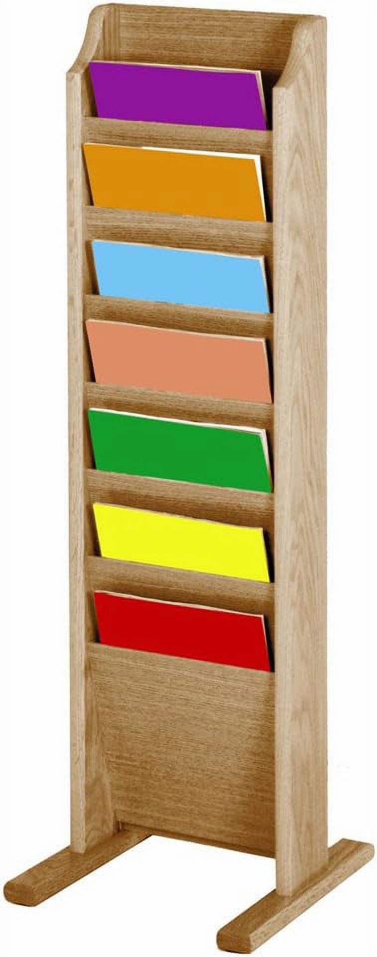 Free-Standing Magazine Rack, Light Oak - Walmart.com