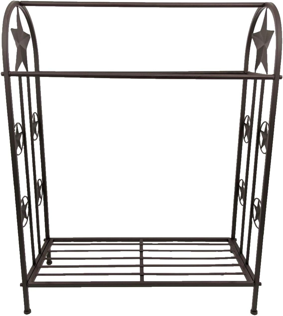 Free-Standing Metal Quilt Rack in Rustic Western Style with Star ...