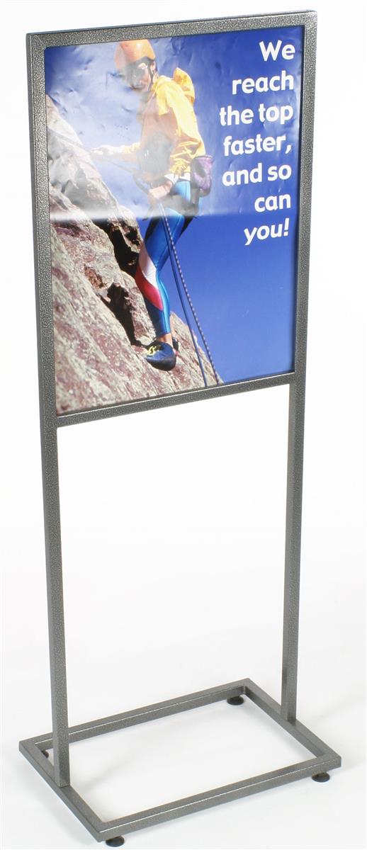 Free-Standing Metal Sign Frame for 22 x 28 Graphics, Top Loading, Floor ...